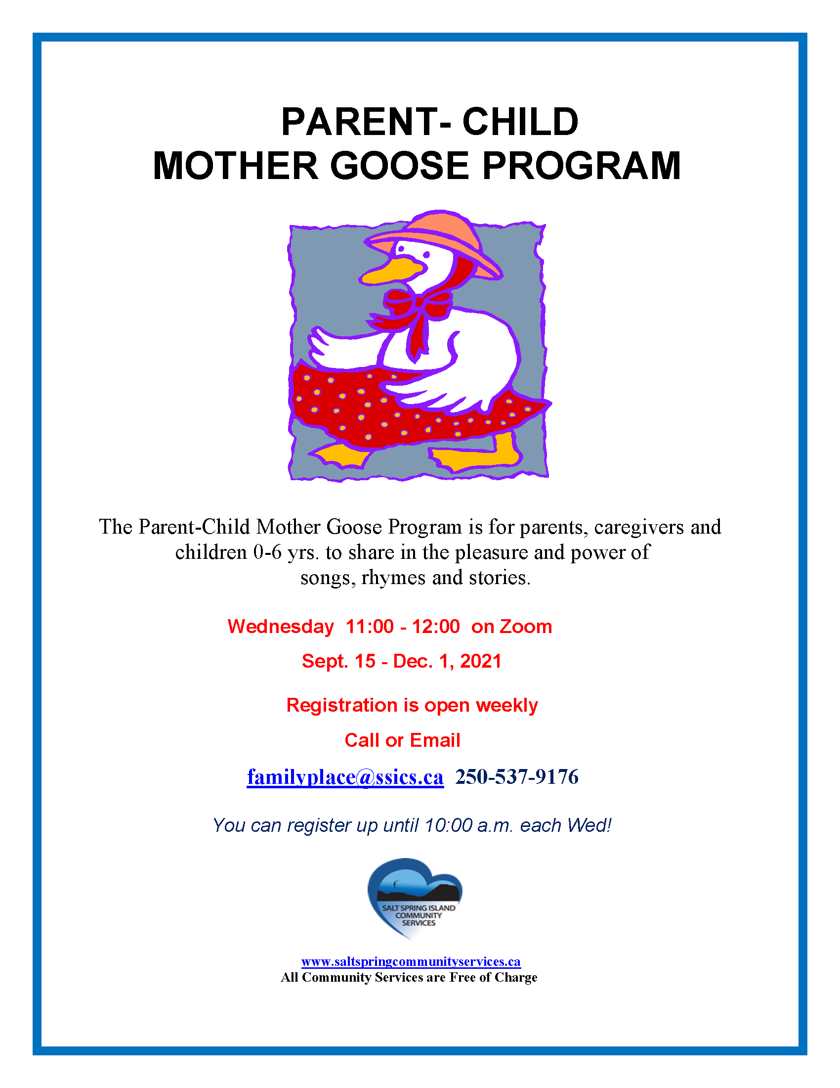 Parent-Child Mother Goose Program - Island Community Services