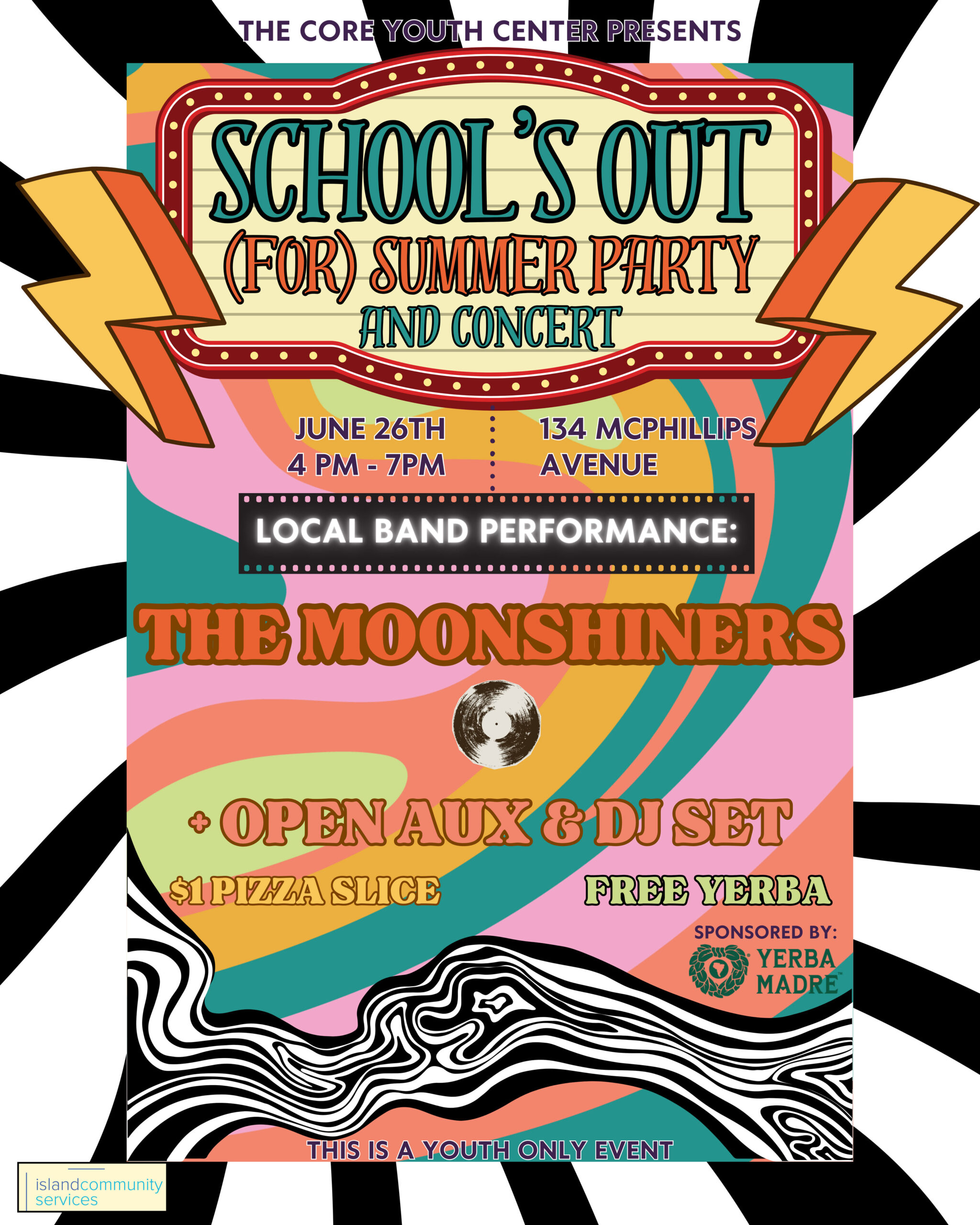 School's Out (for) Summer Party and Concert - Island Community Services